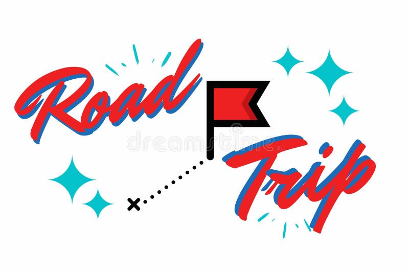 Road trip logo, stock illustration. Illustration of banner - 231457524