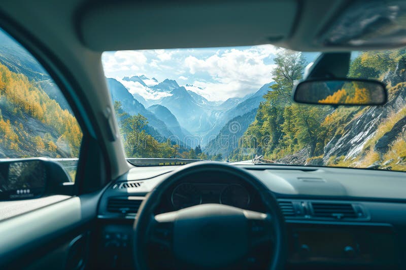 Road Trip through Rugged Mountain Terrain with Expansive Views and ...