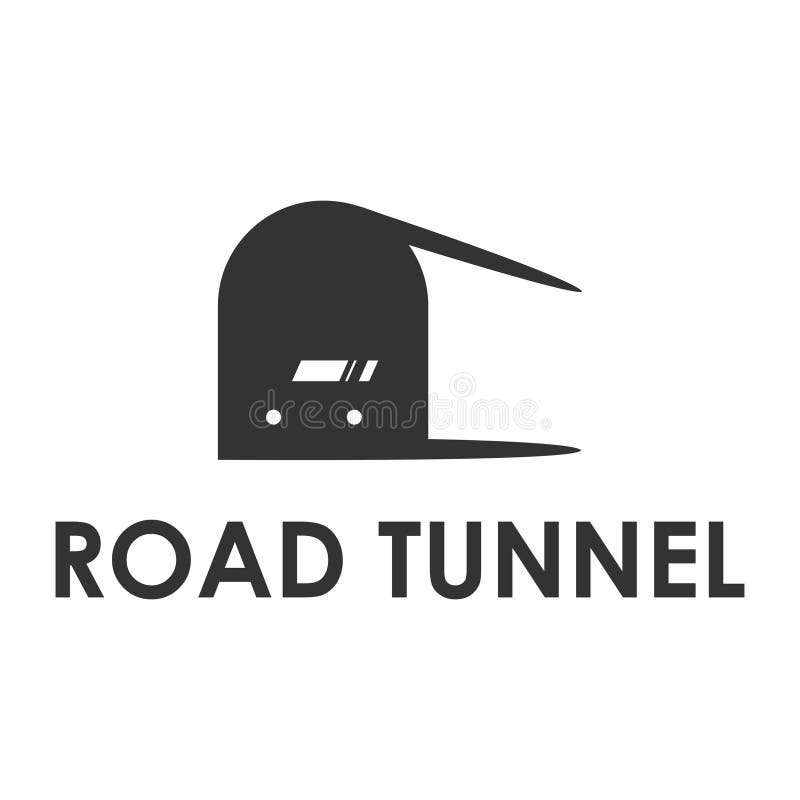 Road Tunnel Flat Minimalist Logo Design Stock Vector - Illustration of vehicle, white: 363459237
