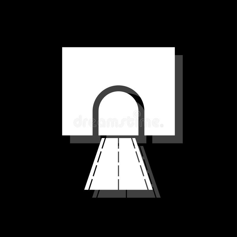 Road tunnel icon flat stock illustration. Illustration of architecture ...