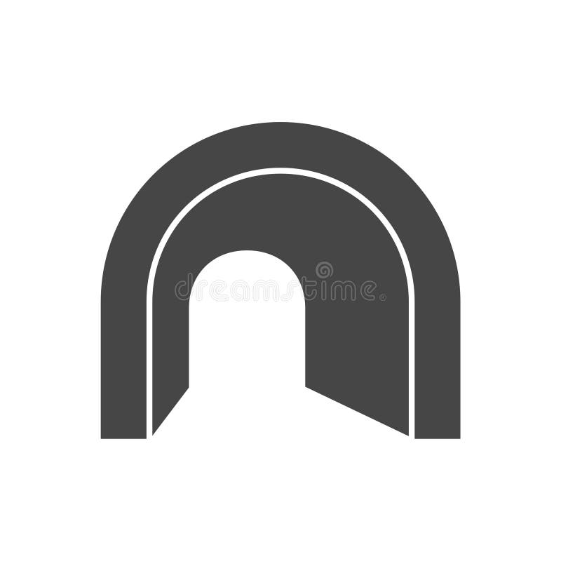 Road with tunnel icon stock vector. Illustration of navigation - 171540042