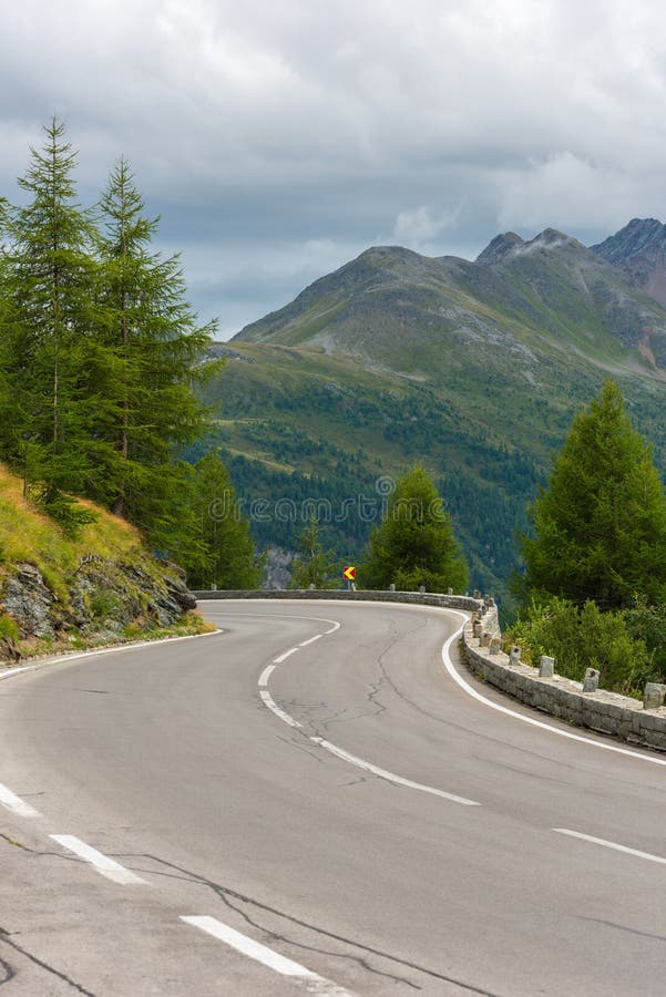 Road Turn in Mountains stock photo. Image of narrow, country - 62561508