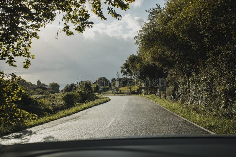 Road Turn Viewed from Cockpit Stock Photo - Image of slippery, overpass ...