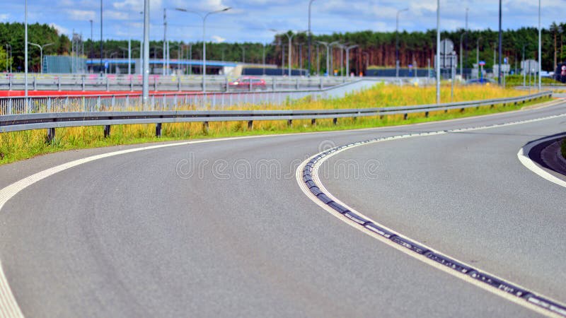 Exit of express road. stock photo. Image of logistics - 326465416
