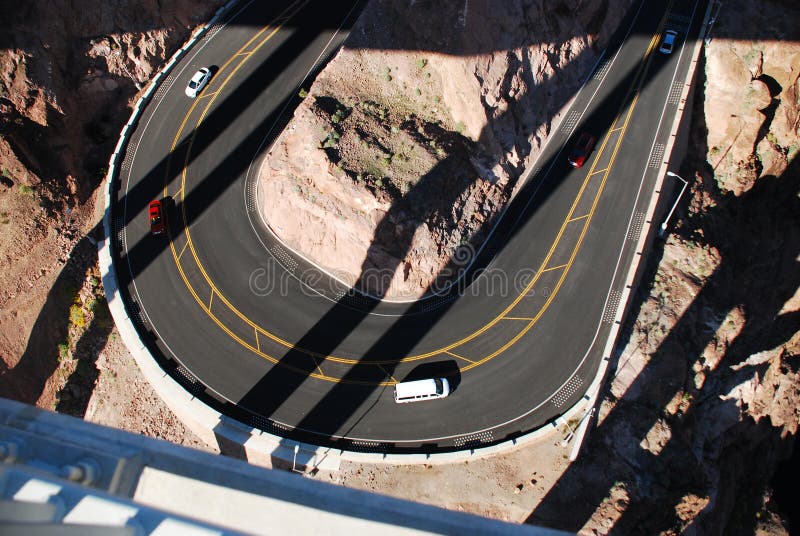 The Road Under the Bypass Bridge by the Hoover Dam Editorial ...