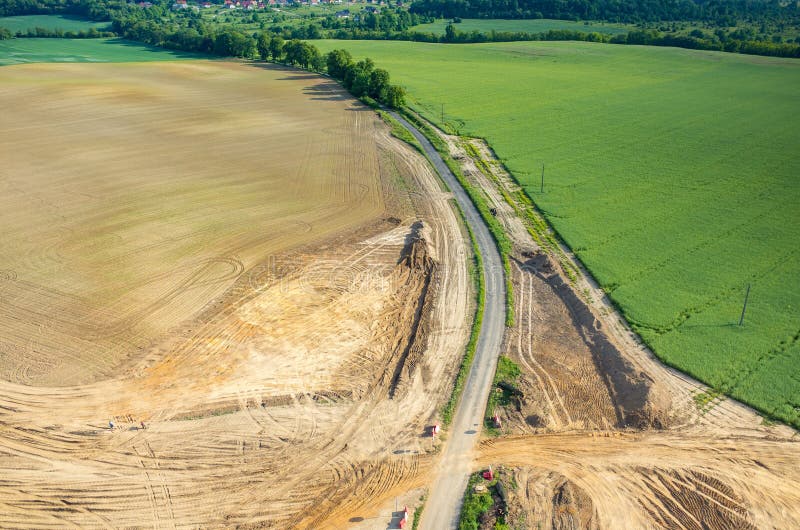 Road under construction stock photo. Image of modern - 56829682