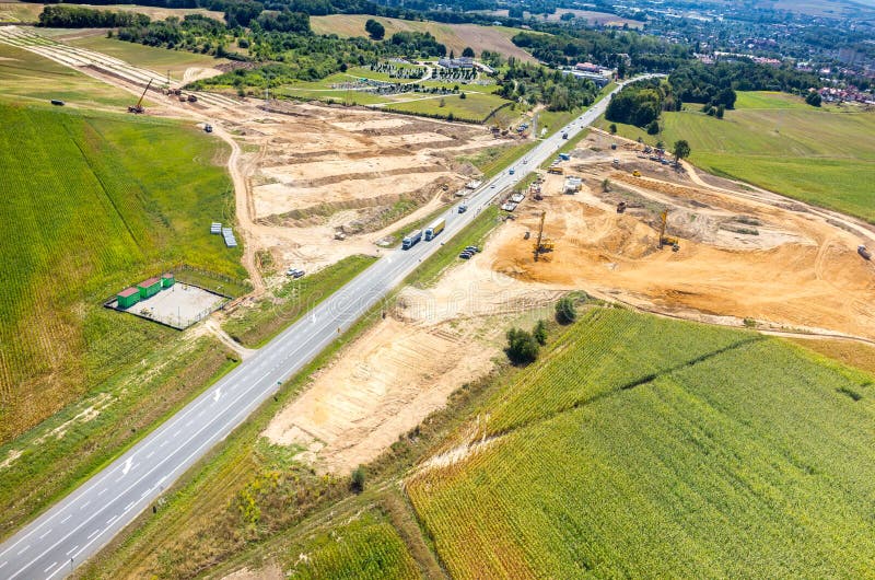 Road under construction stock image. Image of industry - 64601761