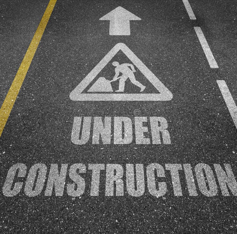 Road under construction stock image. Image of symbol - 89815795