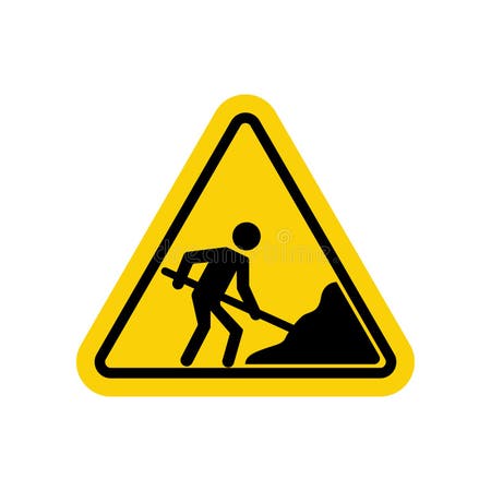 Road Under Construction Sign Vector Illustration, Under Construction ...