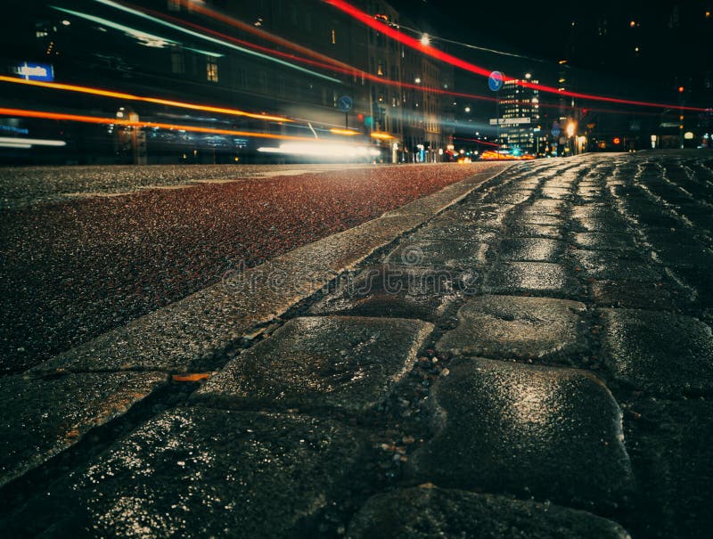 The Road Under the Night Sky Stock Photo - Image of road, line: 253904668
