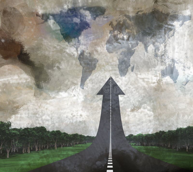 Road Up stock illustration. Illustration of growing, arrow - 86628628