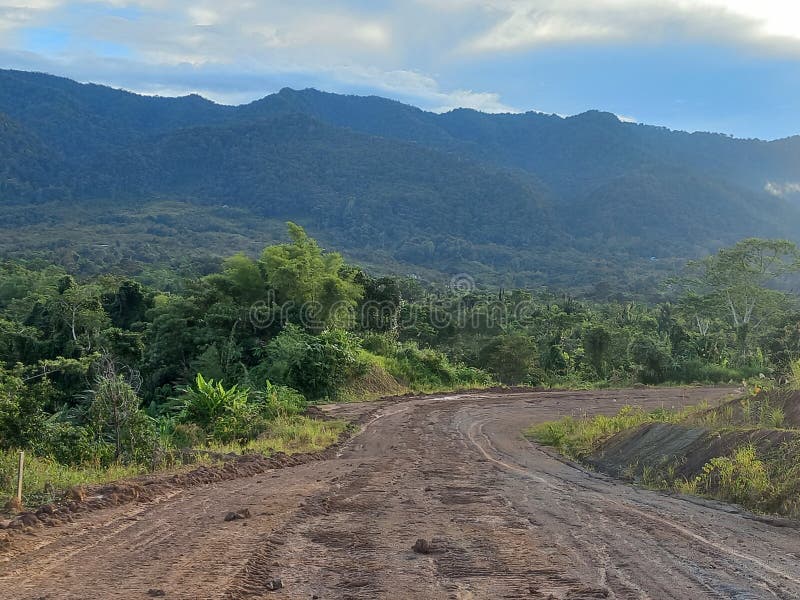 Road in the Valley of the Border Mountains Stock Photo - Image of ...