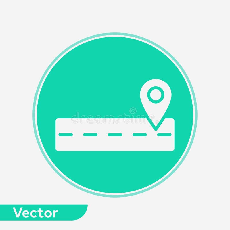 Road Vector Icon Sign Symbol Stock Vector - Illustration of road, path ...