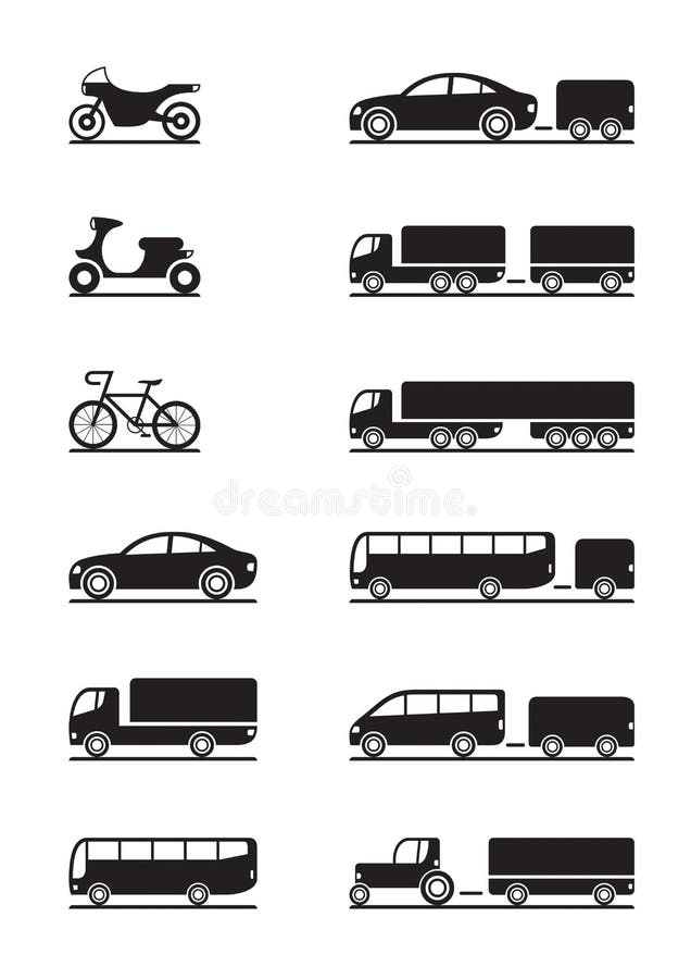 Road vehicles icons stock vector. Illustration of delivery - 24106699