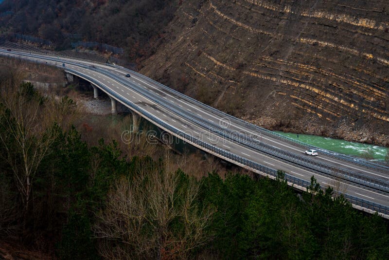 A road viaduct stock image. Image of trees, nature, transportation ...