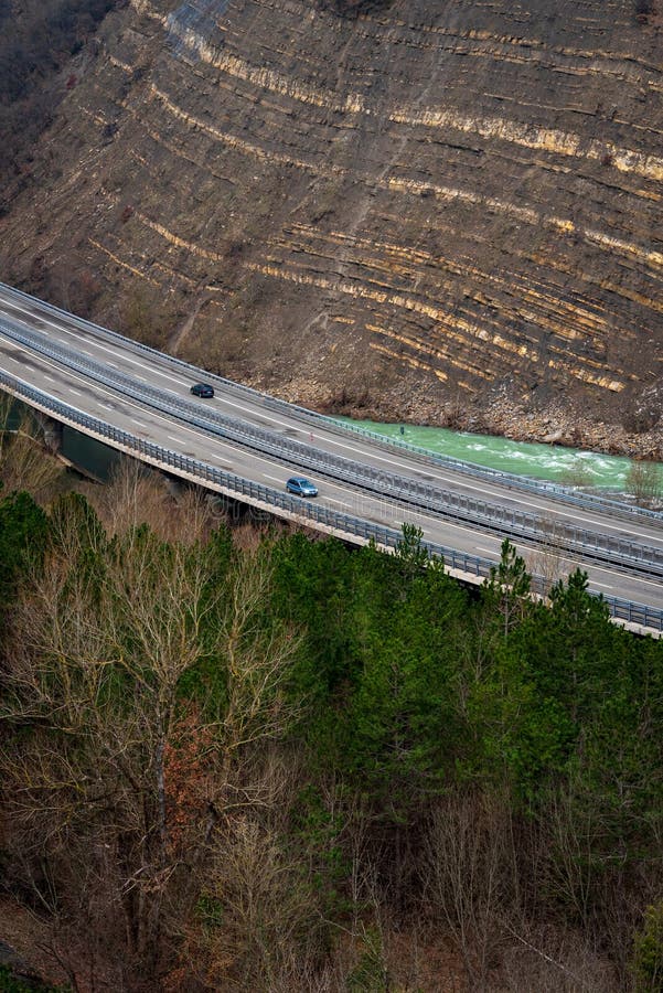 A road viaduct stock photo. Image of trees, mountains - 310397536