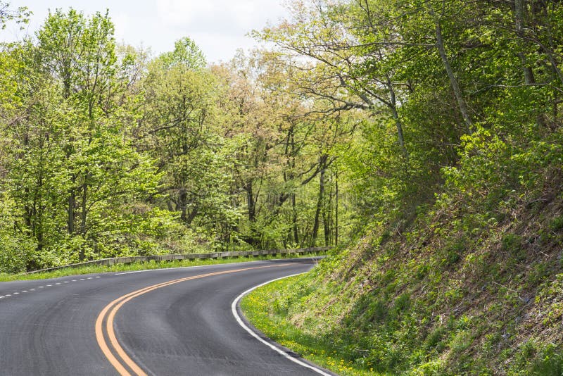 Road View in Mountains in Virginia Stock Photo - Image of route, green ...