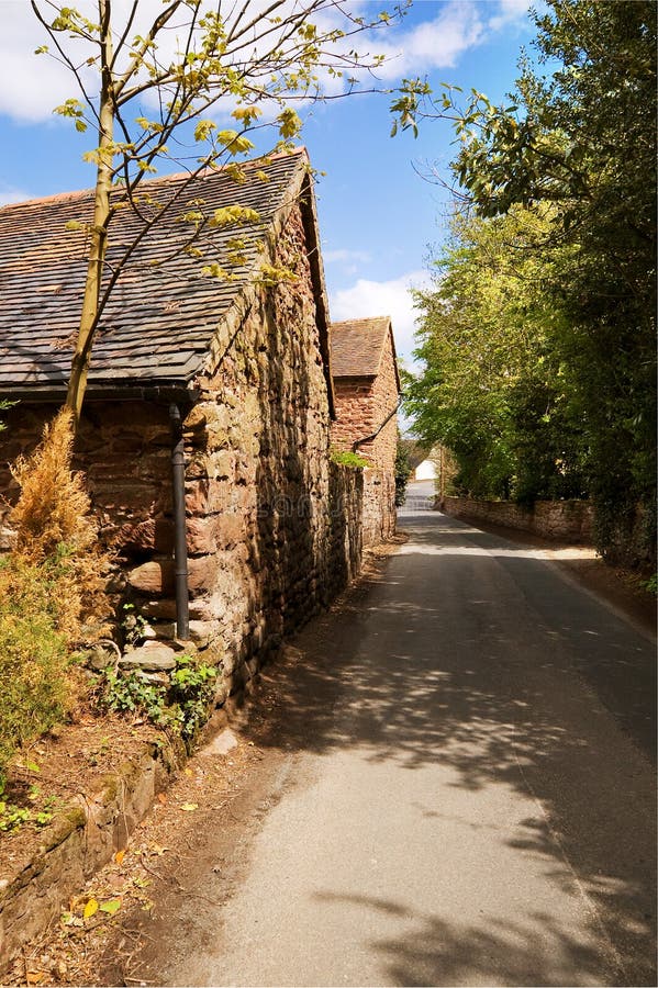 A road through the village stock image. Image of cloudy - 14374377