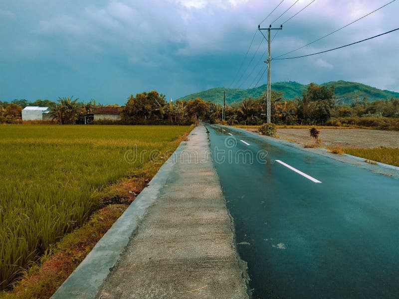 Road in the village stock image. Image of village, road - 189271101