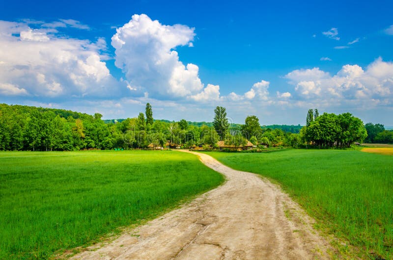 Road in village stock image. Image of nature, passage - 38282575