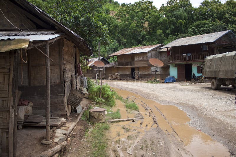 Road in a village stock photo. Image of asian, country - 30820250