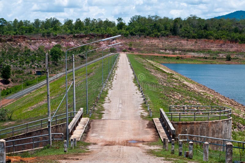 Road on water dam stock photo. Image of outdoors, energy - 14822628