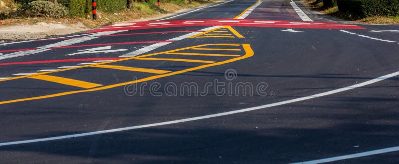 The road Traffic lines. stock photo. Image of field, line - 71145566