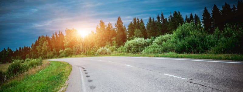 Road way forward direction stock photo. Image of sunrise - 135905448