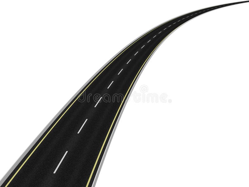 Road way isolated on white stock photo. Image of long - 15392184