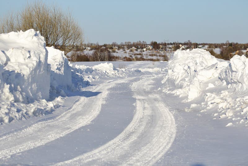 Road on Which There are Ruts from Cars on the Roadway Stock Photo ...