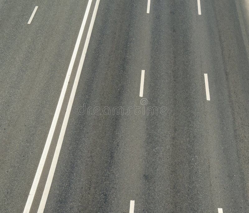 A Road with White Lines and No Cars Stock Image - Image of paint, lane ...