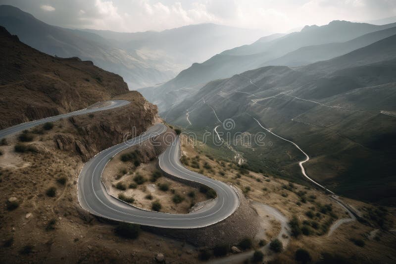 Road Winding through the Mountains, with Stunning Scenery in Every ...