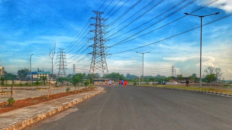 Road and wire stock image. Image of landscapes, vitaminblue - 178249679