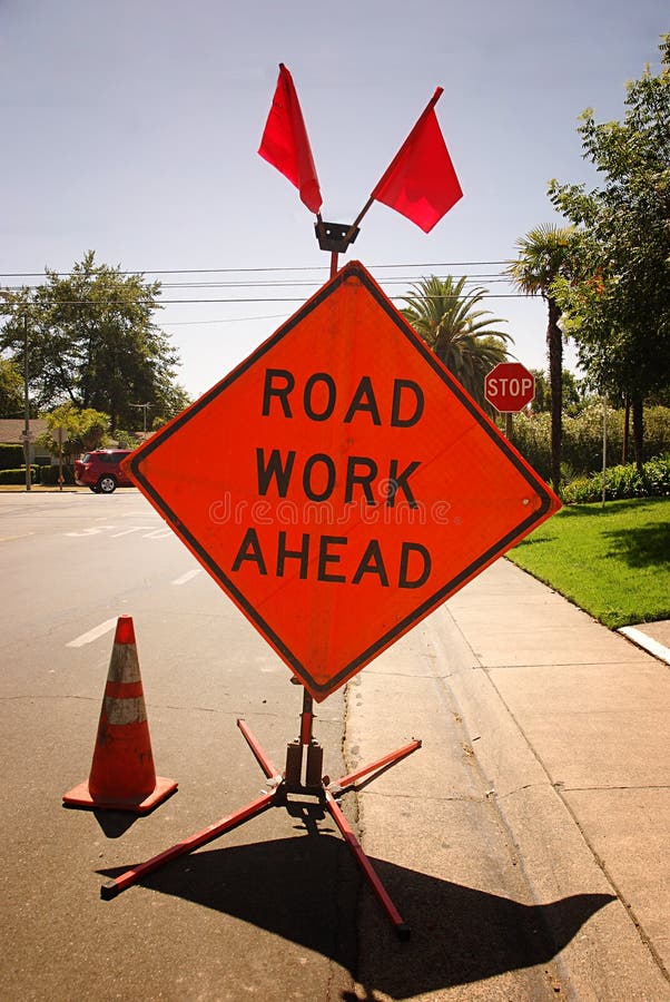 Road Construction Sign stock image. Image of safety, site - 89405525