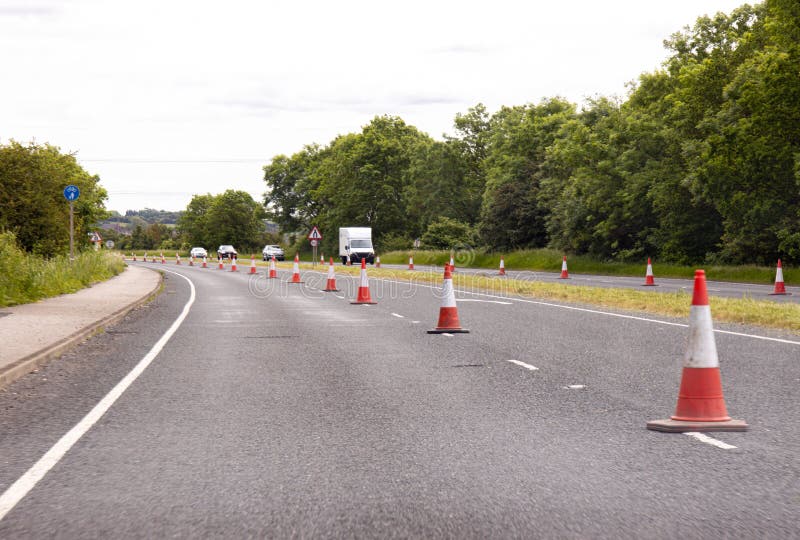 Road Work Control Measures stock image. Image of transport - 221237301