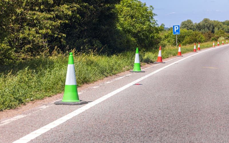 Road Work Control Measures stock photo. Image of design - 221238348