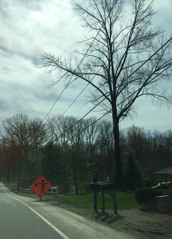 Road Work and Flagger Ahead Stock Image - Image of construction, road ...