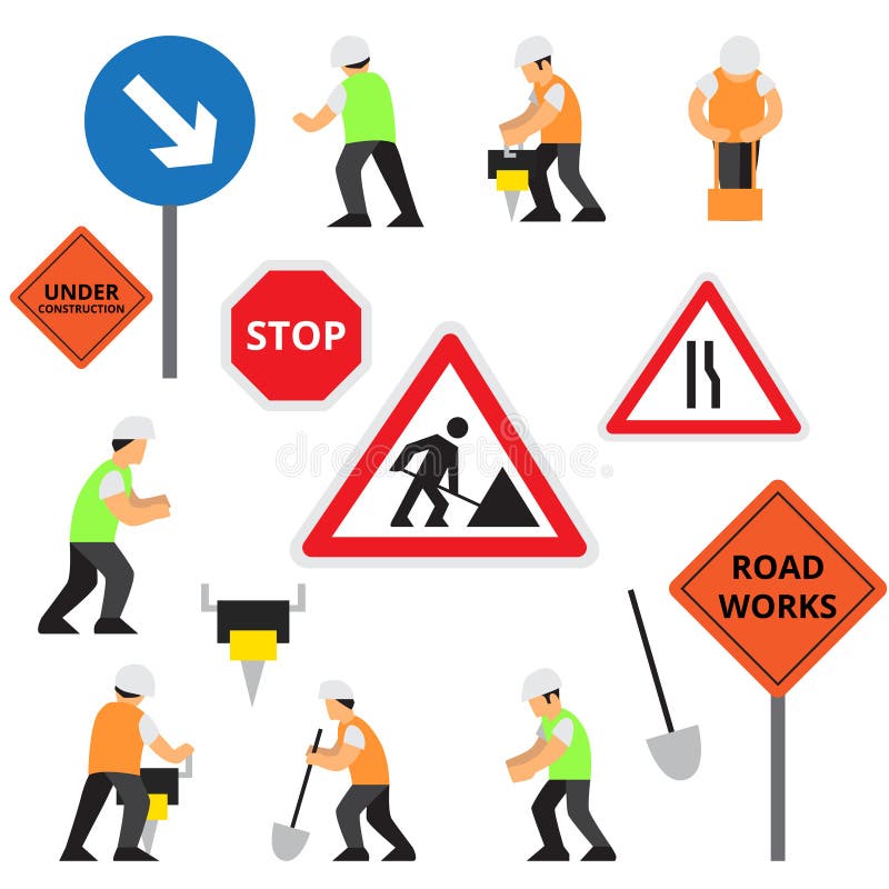 Road Work Sign Transparent Icon. Road Work Sign Symbol Design Fr Stock ...