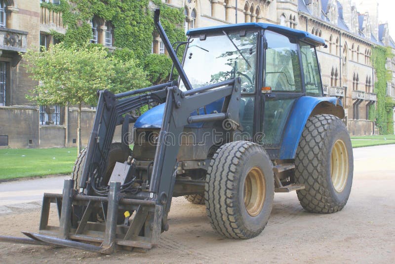 Road Work Machine. Tractor. Construction Vehicle Stock Image - Image of ...