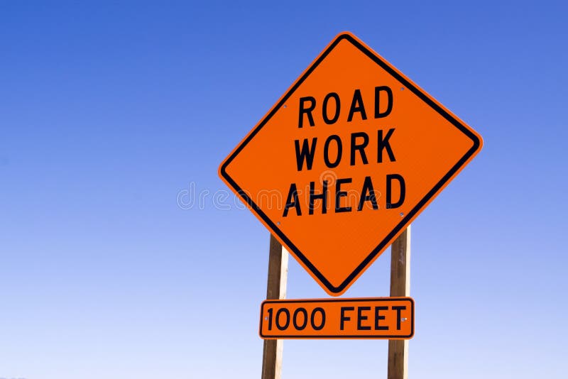 Road work sign stock image. Image of traffic, road, danger - 14322203