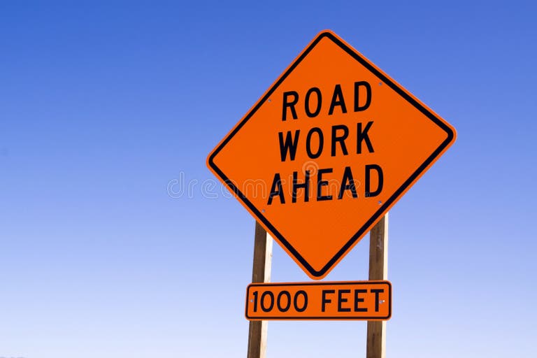 Road work sign stock image. Image of traffic, road, danger - 14322203