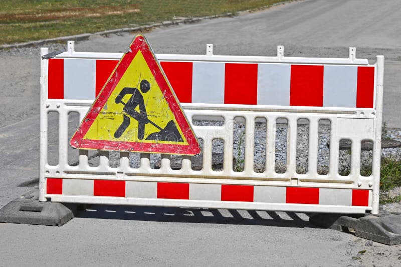 Road work sign stock photo. Image of road, obstacle - 202226212