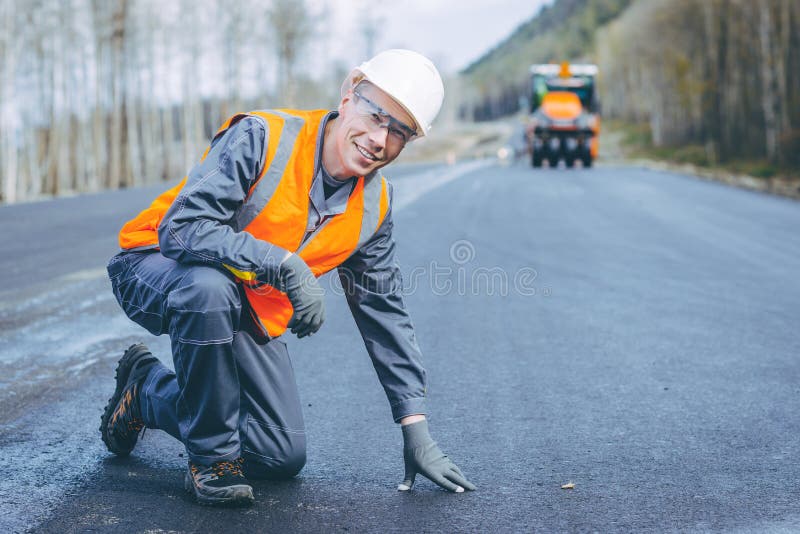 Road worker construction stock photo. Image of contractor - 100885316