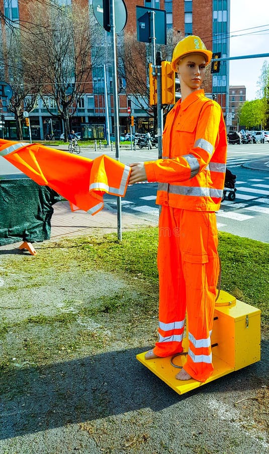 Road worker stock image. Image of road, work, mannequin - 89734749