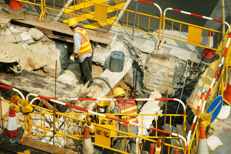 Road Workers1 stock image. Image of hong, beam, site, labourers - 1201449