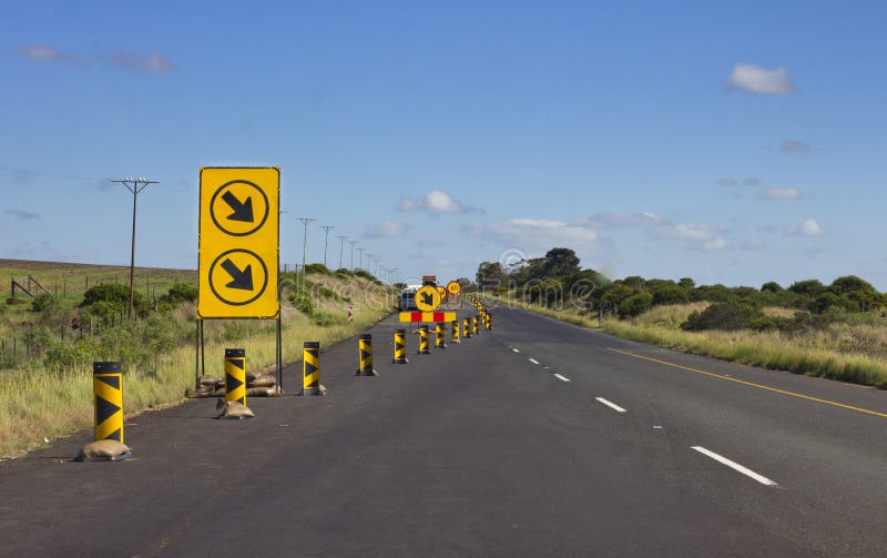 Road works stock photo. Image of clear, clouds, narrowing - 24454496