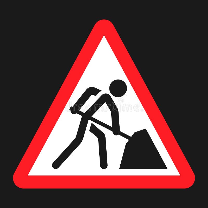 Caution Digging Sign Stock Illustrations – 127 Caution Digging Sign ...