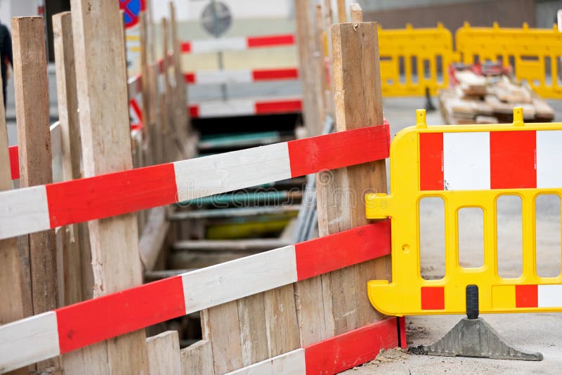 Road works signage stock photo. Image of object, industry - 259323254