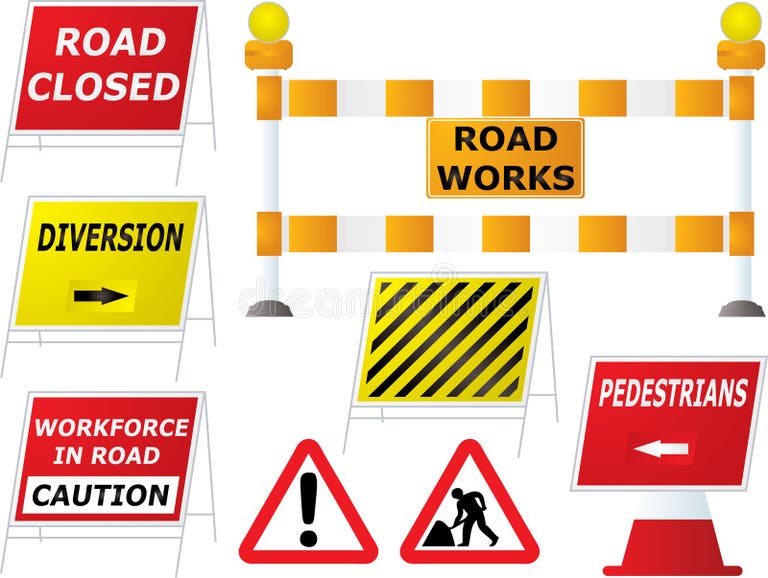 Diversion Road Sign Stock Illustrations – 325 Diversion Road Sign Stock ...