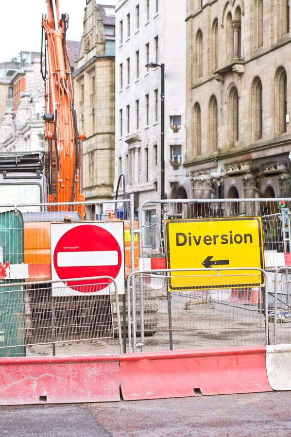 Road works stock photo. Image of safety, marking, boundary - 54558246